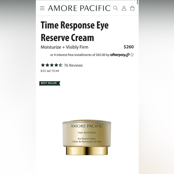 Amore Pacific | Skincare | Amore Pacific Time Response Eye Reserve ...